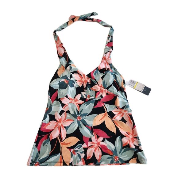 Aqua Couture | Swim | Aqua Couture Floral Ruffle Halter Tankini Top ...